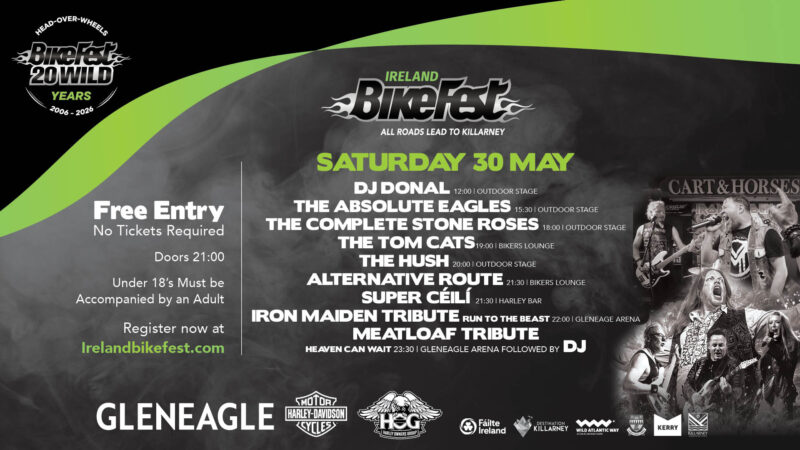 Ireland BikeFest Killarney 2026 - Saturday Entertainment_1920 x 1080 (1)